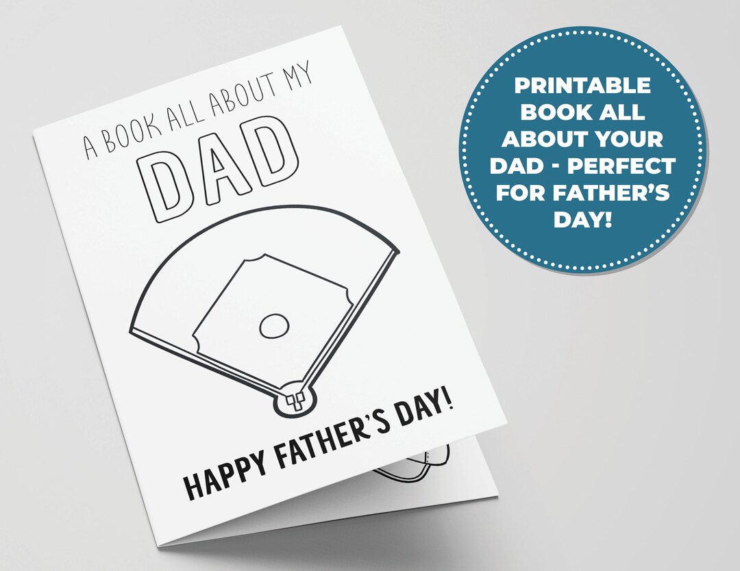 All About Dad Printable Book for Father's Day, Perfect Father's Day ...