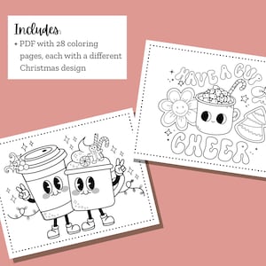 Retro Christmas Coloring Pages for Kids - 28 Groovy and Festive ...