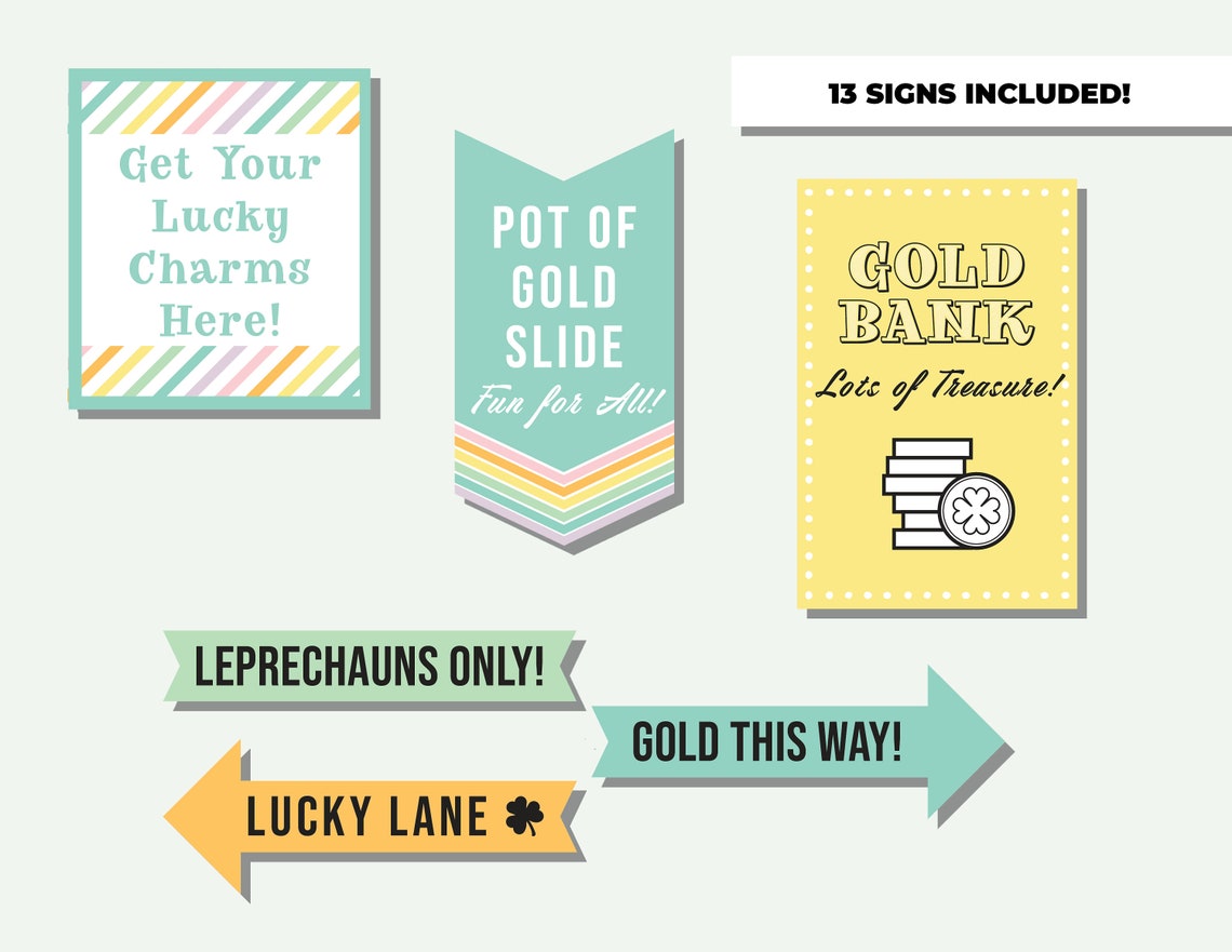 Leprechaun Trap Printable Elements for St Patricks Day DIY - Etsy