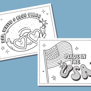 4th of July Coloring Pages Featuring a Retro, Groovy Design Perfect ...