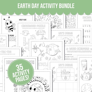 Earth Day Printable Activity Bundle With Coloring Pages, Word Search ...