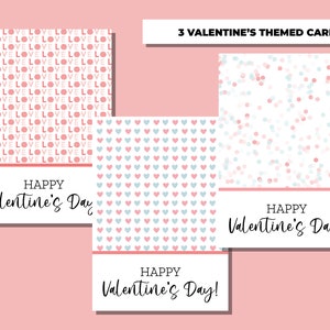Valentines Day Mini Cookie Card, Printable Mini Cookie Card, Cookie ...