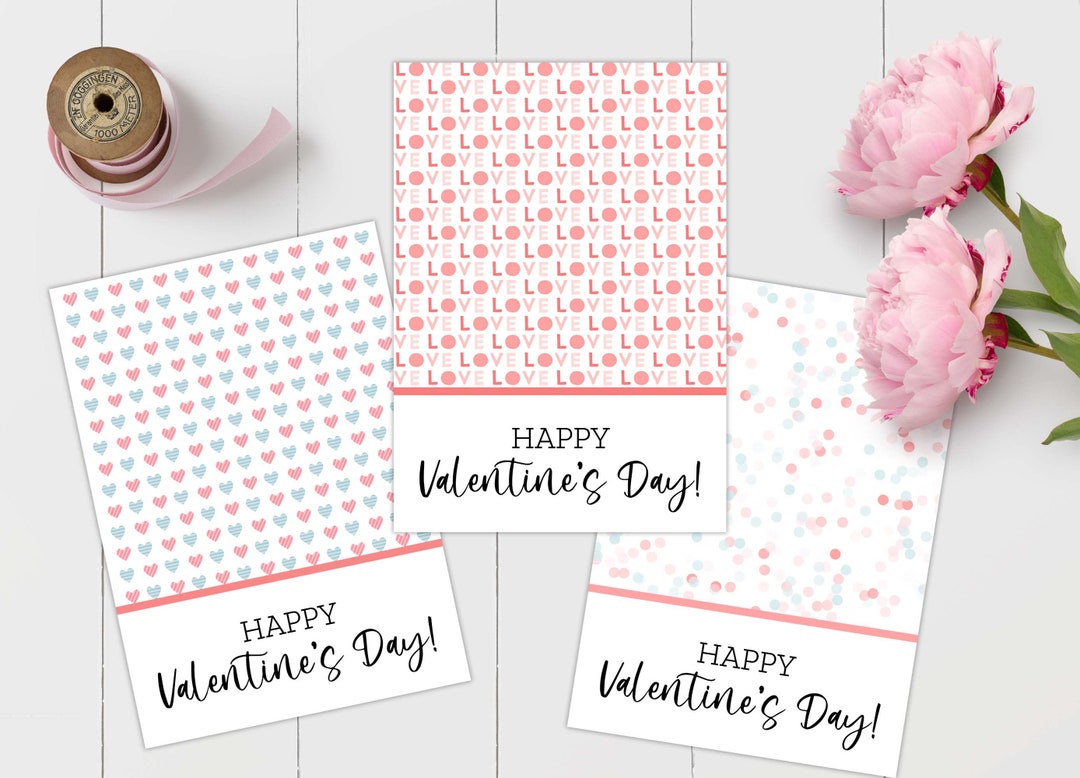 Valentines Day Mini Cookie Card, Printable Mini Cookie Card, Cookie ...
