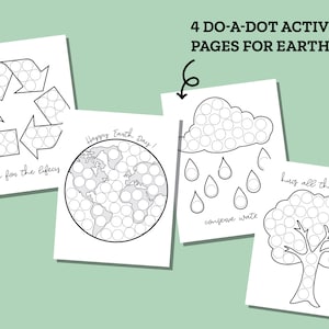 Earth Day Do-a-dot Activity Pages, Perfect for Toddler Activity, Dot ...