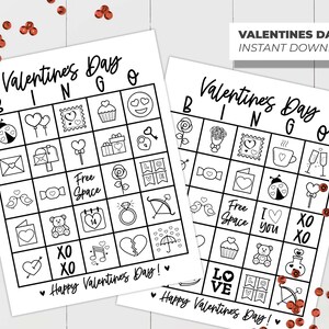 Valentine's Day BINGO Game Printable Game for Classroom - Etsy