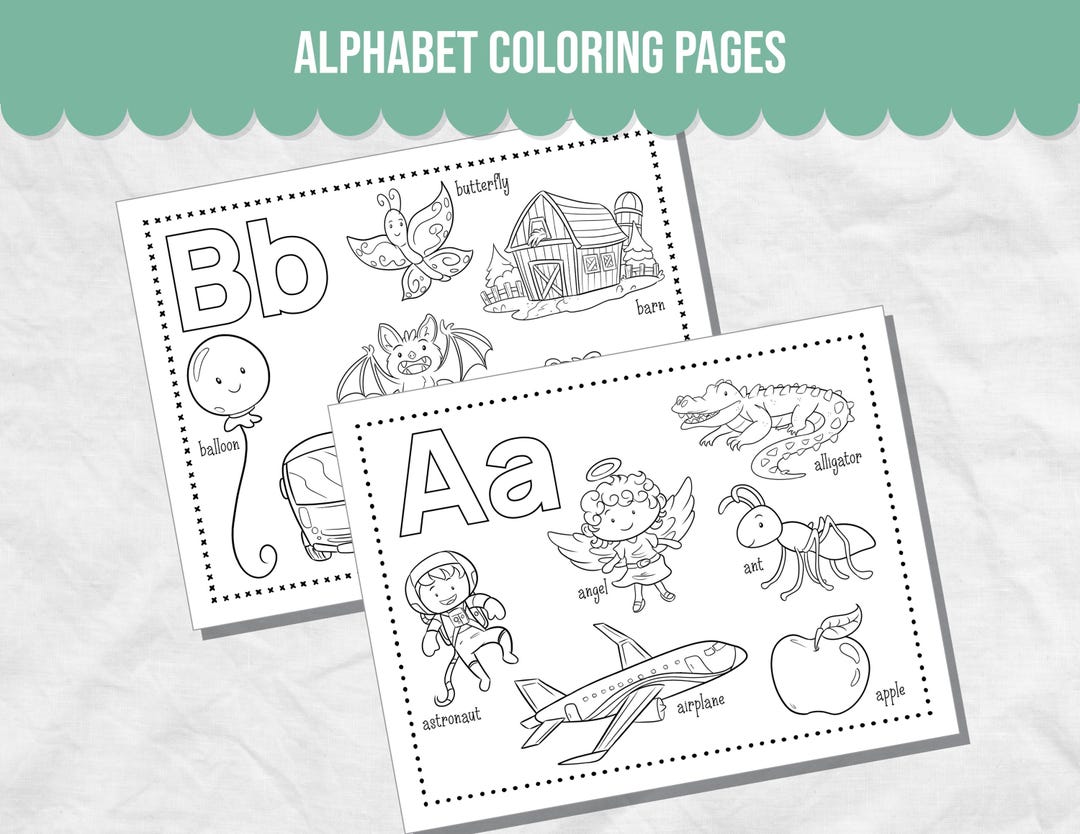 Alphabet Coloring Pages, Easy Preschool Coloring Pages, Preschool ...