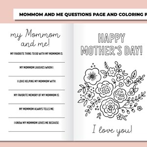All About Mommom Printable Book for Mother's Day, Perfect Mother's Day ...