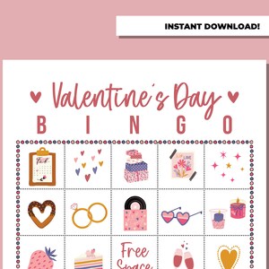 Valentine's Day BINGO Game Printable Game for Classroom - Etsy