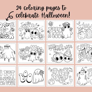Retro Halloween Coloring Pages for Kids - 24 Groovy and Spooky Coloring ...