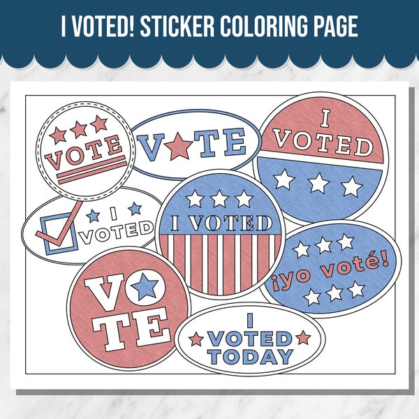 I Voted Stickers - Etsy