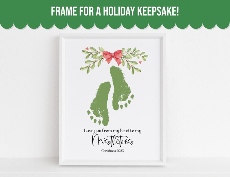 Mistletoes Handprint Art, Printable Christmas Handprint Activity for ...