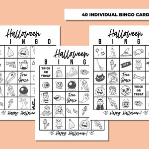 Halloween BINGO Game, Printable Fall Game for Classroom Activity ...