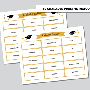 Graduation Charades Party Game Printable for Your Next Graduation Party ...
