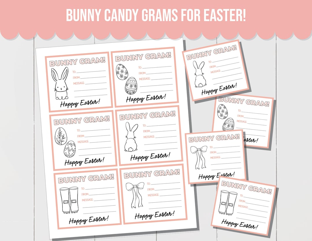 Bunny Gram Fundraiser Flyer PTO Easter Candy Gram Spring School ...