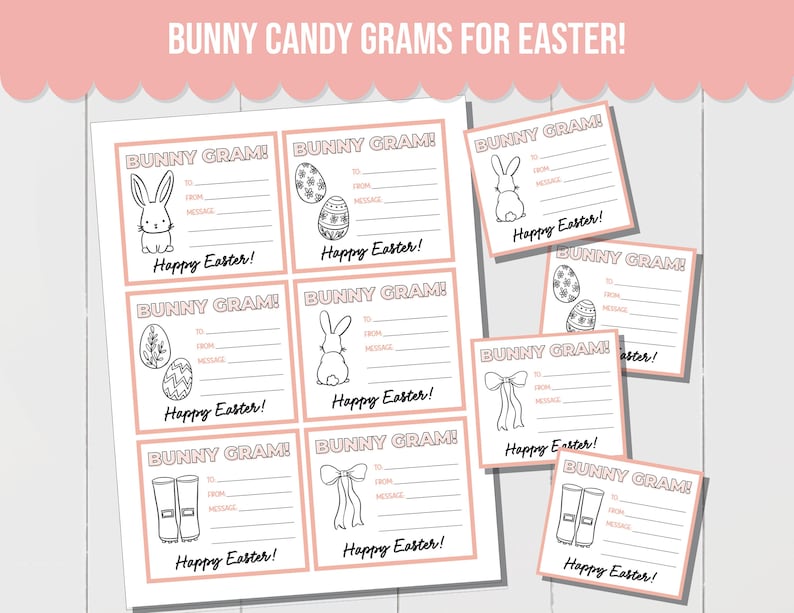 Bunny Gram Fundraiser Flyer PTO Easter Candy Gram Spring School ...