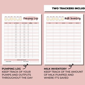 Breast Pumping Tracker With Breastmilk Inventory Log for Instant ...