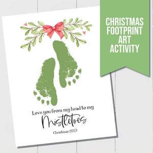 Mistletoes Handprint Art, Printable Christmas Handprint Activity for ...