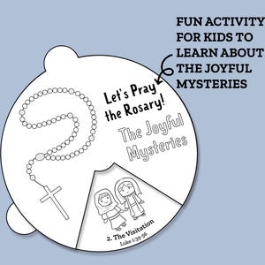 Learning the Rosary Printable Featuring the Joyful Mysteries in a ...