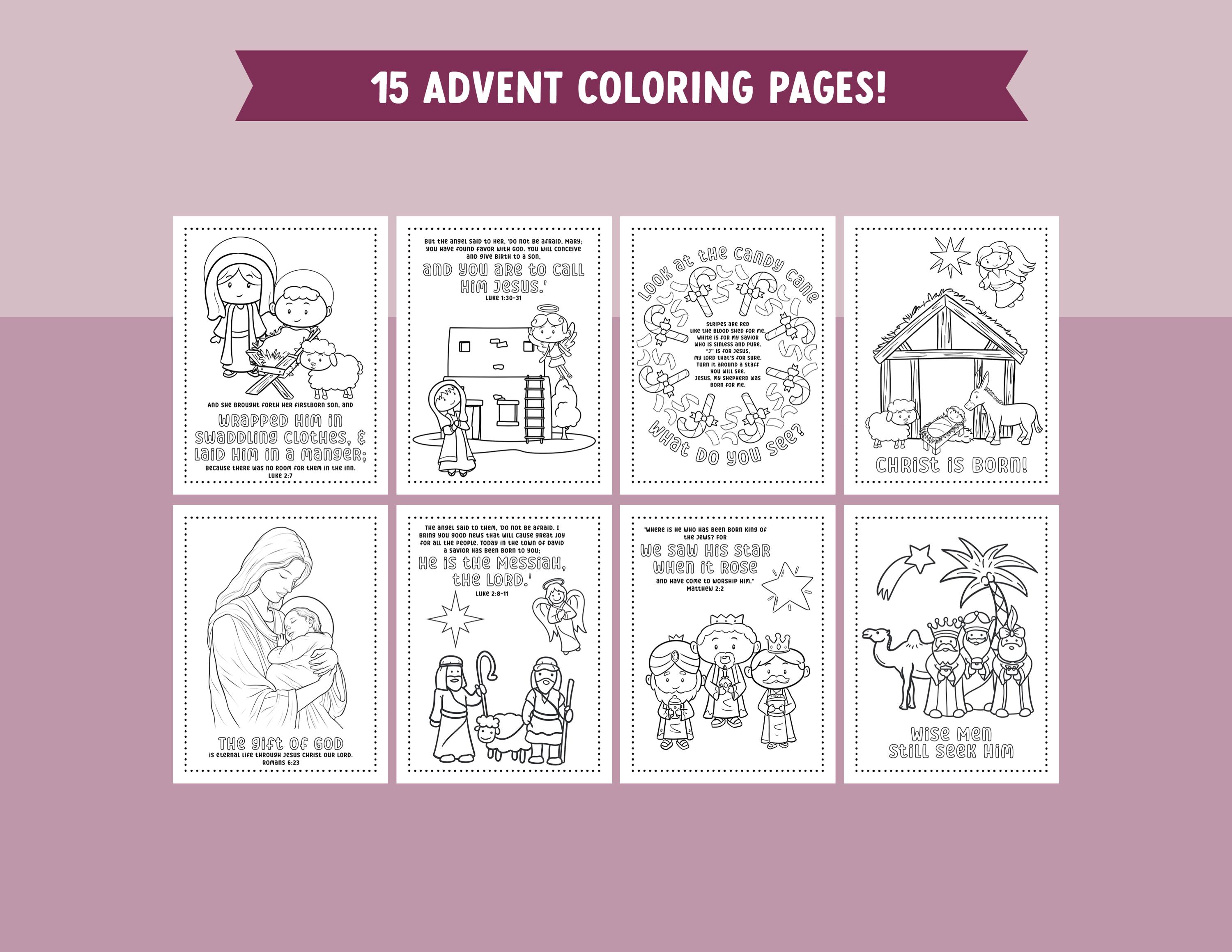 Nativity Coloring Pages, Christian Christmas Kids Activities, Bible ...