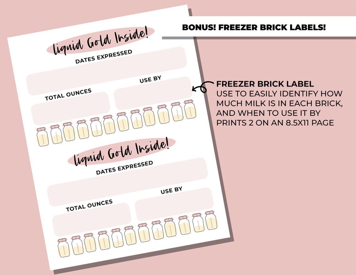 Breast Pumping Tracker With Breastmilk Inventory Log for Instant ...