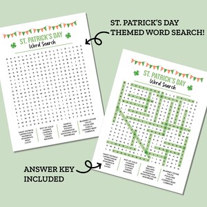 St Patricks Day Word Search, St Patricks Day Games, St Patricks Day ...