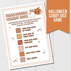 Retro Halloween Candy Dice Game, Fun Halloween Game for Office Party ...
