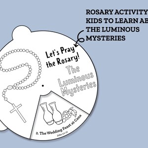Learning the Rosary Printable Featuring the Luminous Mysteries in a ...