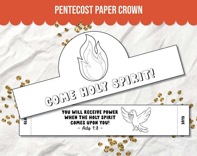 DIY Pentecost Headband Craft Activity Christian Kid Acts 2 Sunday ...