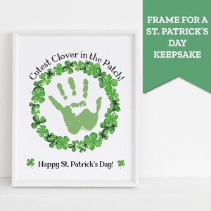 St. Patricks Day Handprint Art Activity for Kids, Shamrock Handprint ...