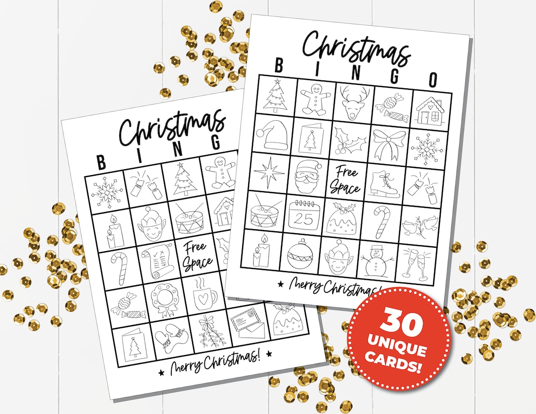 Christmas BINGO Game, Printable Game for Classroom Activity, Holiday ...