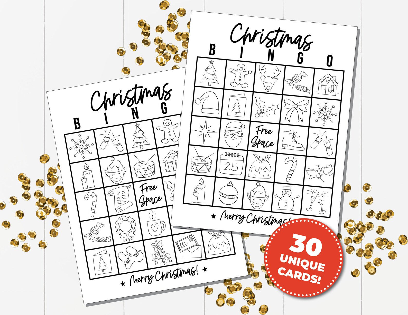Christmas BINGO Game, Printable Game for Classroom Activity, Holiday ...