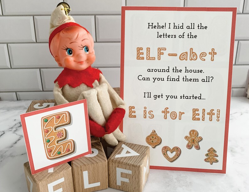 Elf-abet Scavenger Hunt for Your Holiday Elf, Quick Props for Your Elf ...