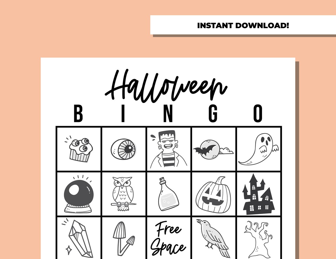 Halloween BINGO Game Printable Fall Game for Classroom - Etsy