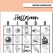 Halloween BINGO Game, Printable Fall Game for Classroom Activity ...
