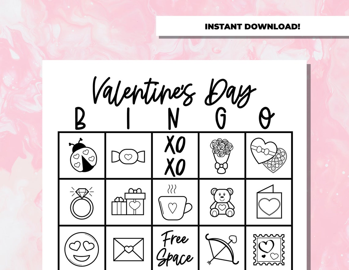 Valentine's Day BINGO Game Printable Game for Classroom | Etsy