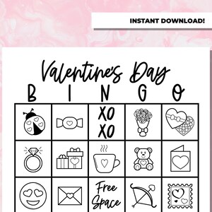 Valentine's Day BINGO Game Printable Game for Classroom - Etsy