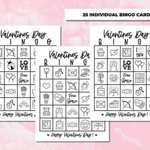Valentine's Day BINGO Game Printable Game for Classroom - Etsy