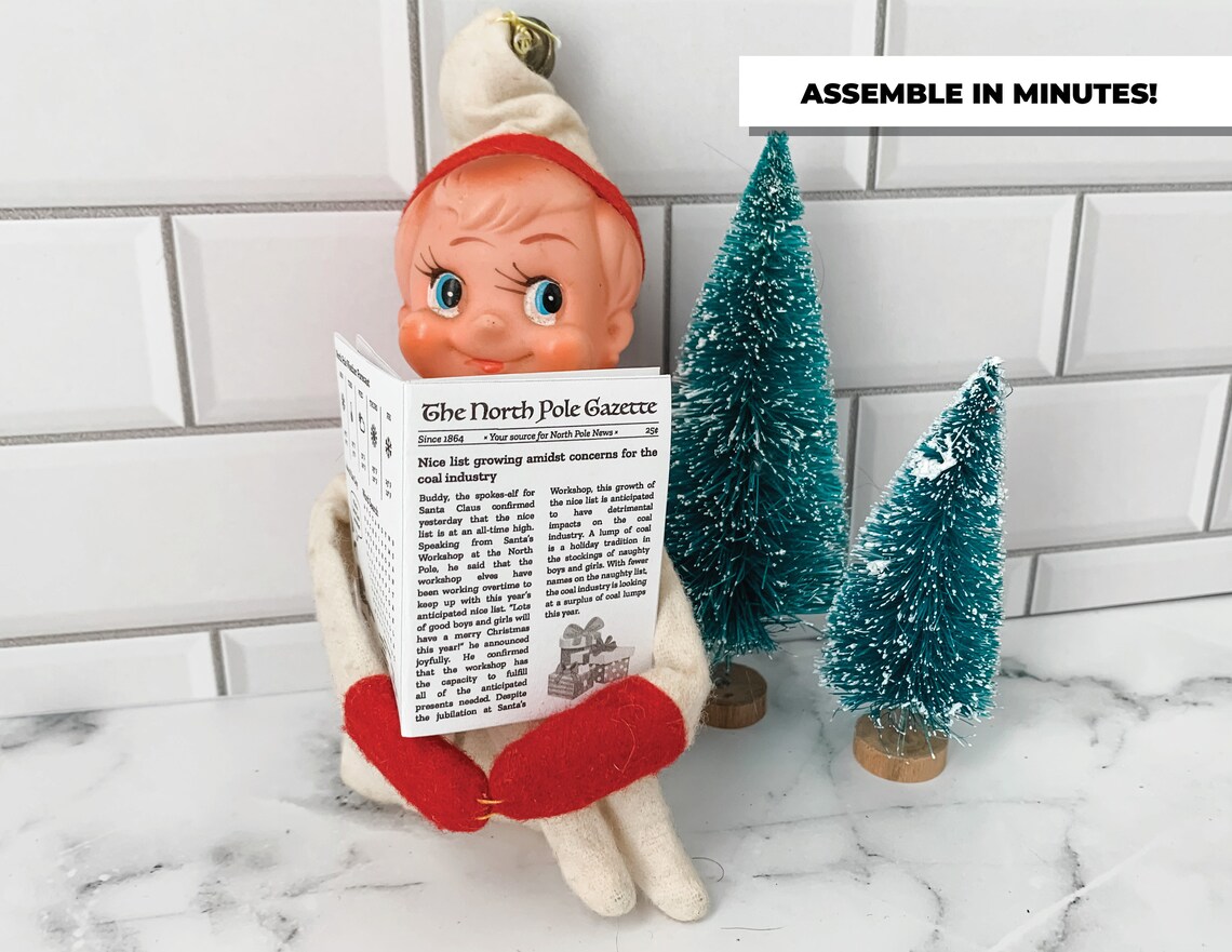 Mini Newspaper for Elf Easy Elf Activity Elf Newspaper From - Etsy