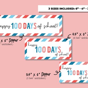 100 Days of School Treat Bag Topper Printable, Sandwich Bag Treat ...