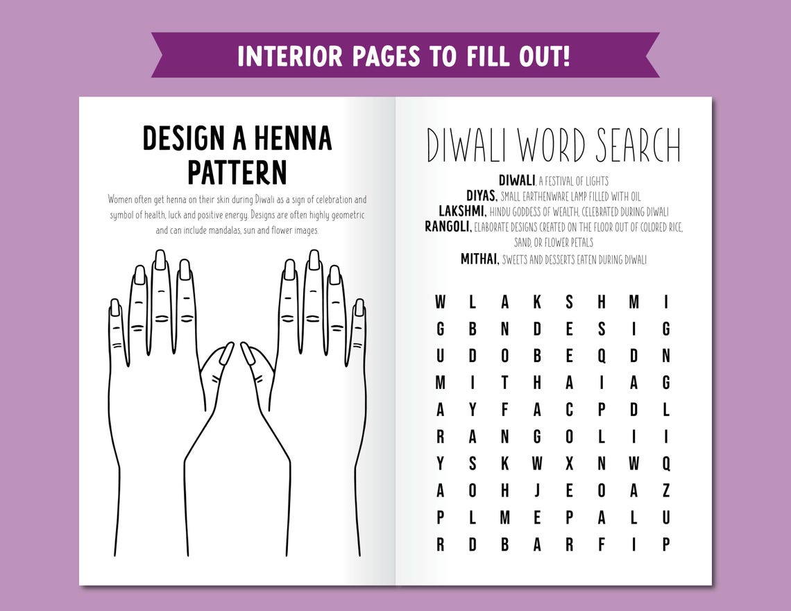 All About Diwali Printable Book, Perfect Diwali Activity for Kids ...