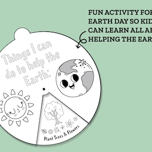 Earth Day Activities Printable, Printable Spinner Wheel Activity for ...