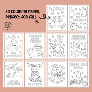 Fall Printable Activity Bundle Including Coloring Pages, Word Search ...