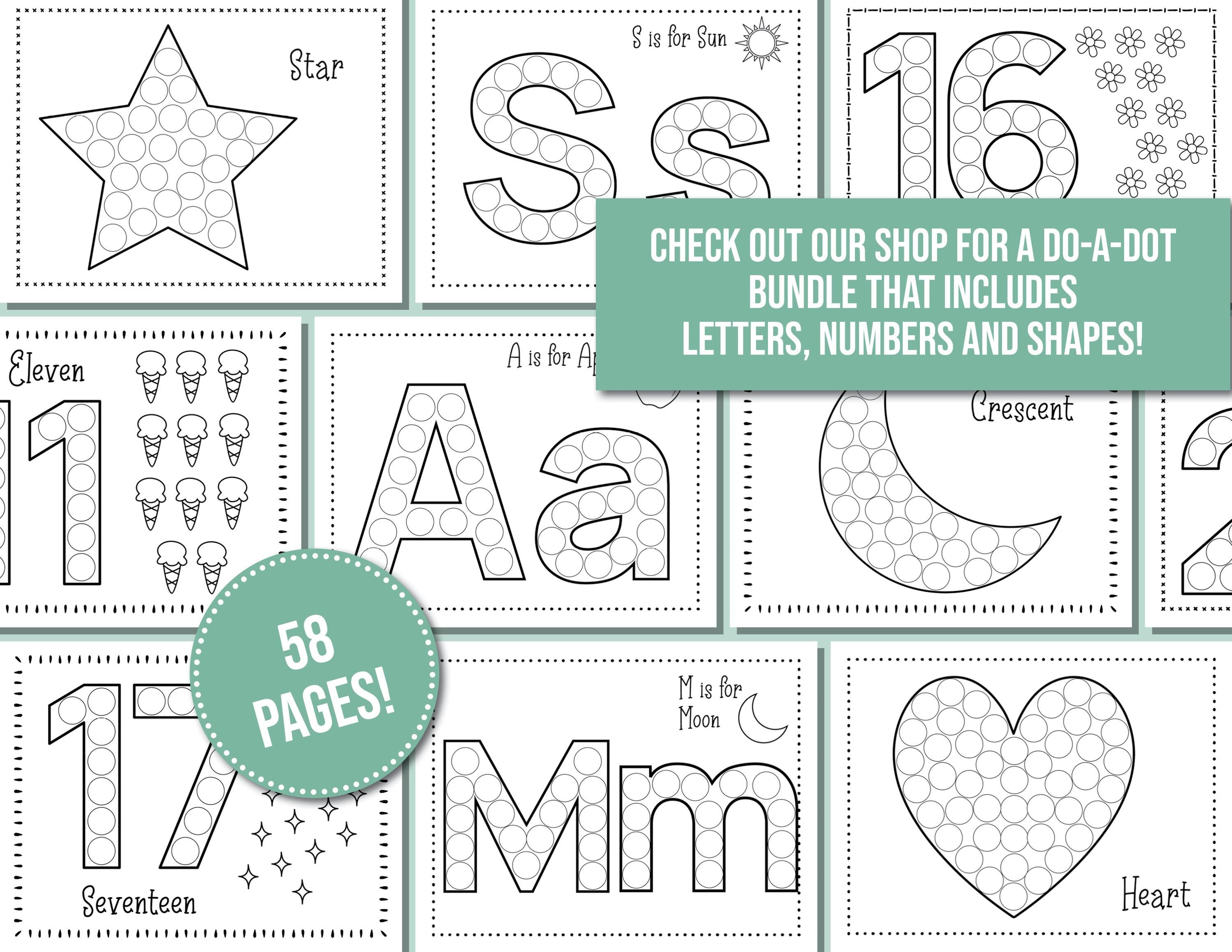 Shapes Do-a-dot Activity Pages, Perfect for Toddler Activity, Dot ...