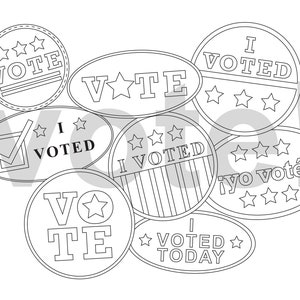 I Voted Coloring Page