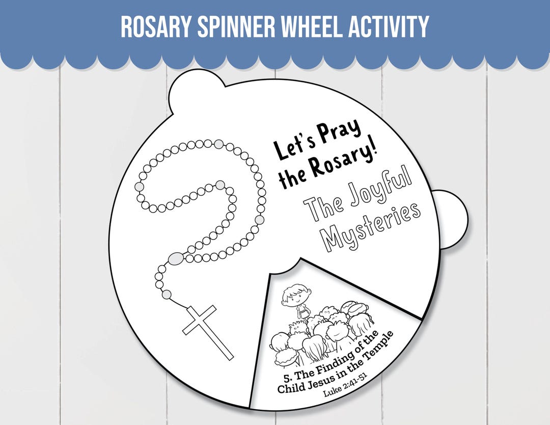 Learning the Rosary Printable Featuring the Joyful Mysteries in a ...
