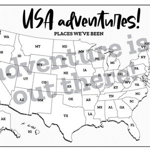 USA Adventures Map, United States Map, States We’ve Visited, My ...