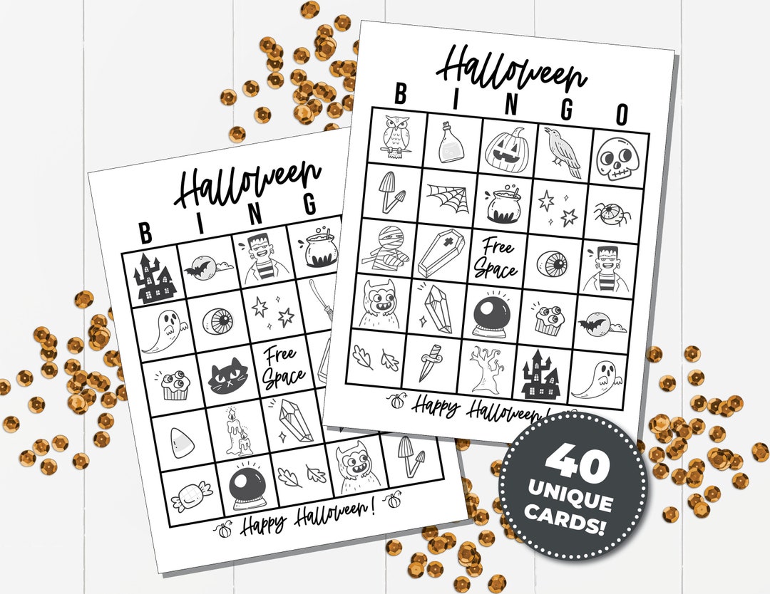 Halloween BINGO Game, Printable Fall Game for Classroom Activity ...