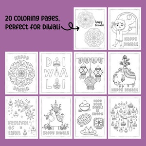 Diwali Coloring Pages Bundle - Mandalas, Diyas, and More | Printable ...