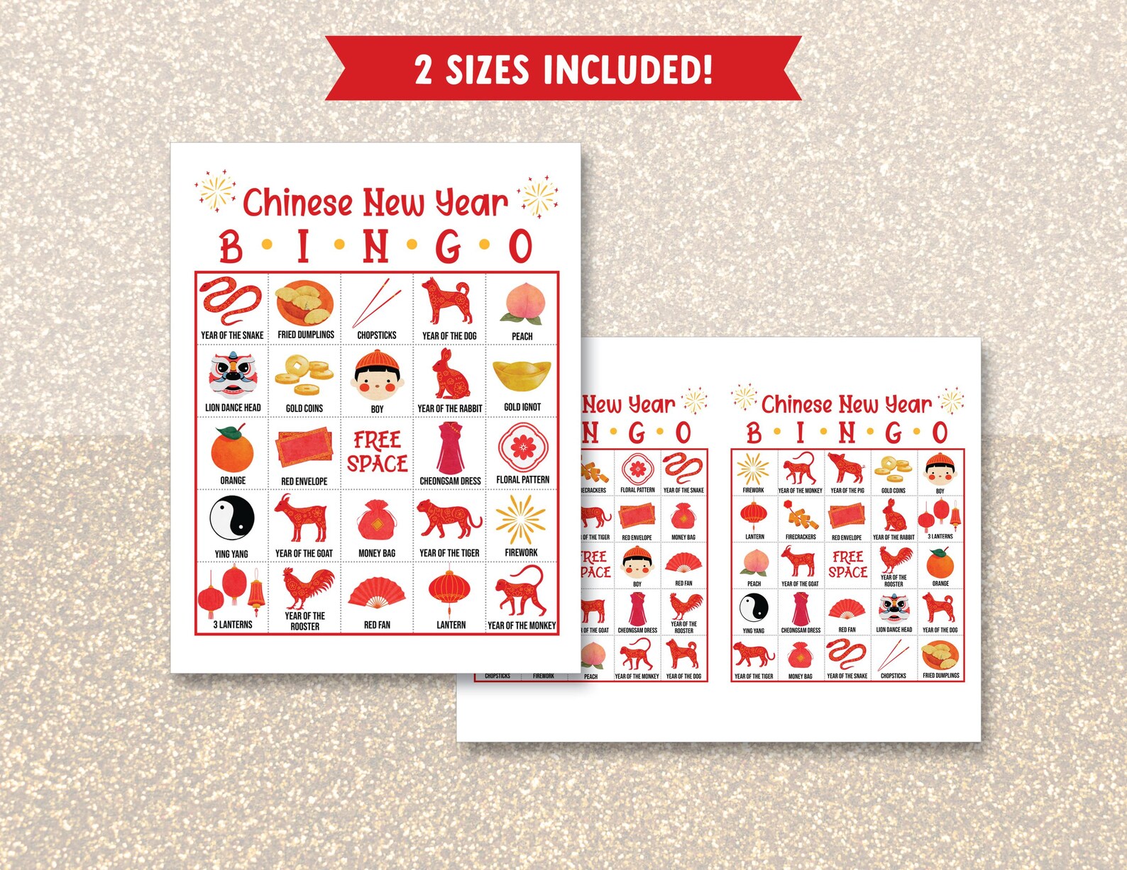 Chinese New Year BINGO Game, Printable Game for Classroom Activity ...