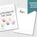 ABC Book Handprint Activity for Kids, Handprint Art Printable Keepsake ...